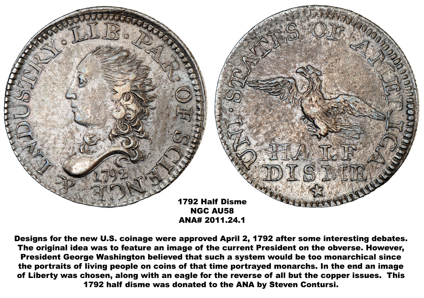 1792 Half Disme - American Numismatic Association : American Numismatic ...
