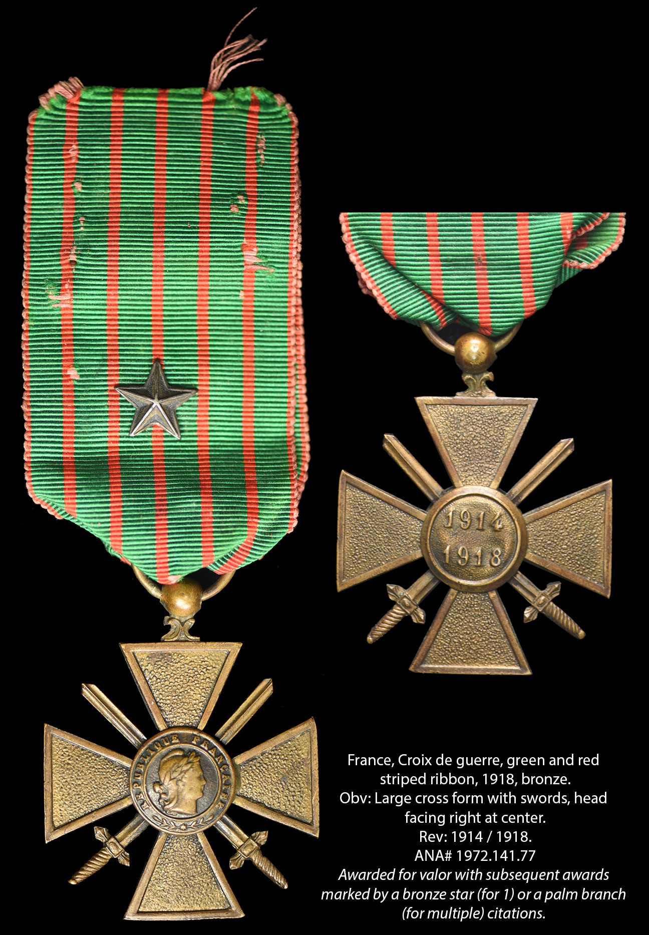 WWI - Military Decorations - American Numismatic Association : American ...