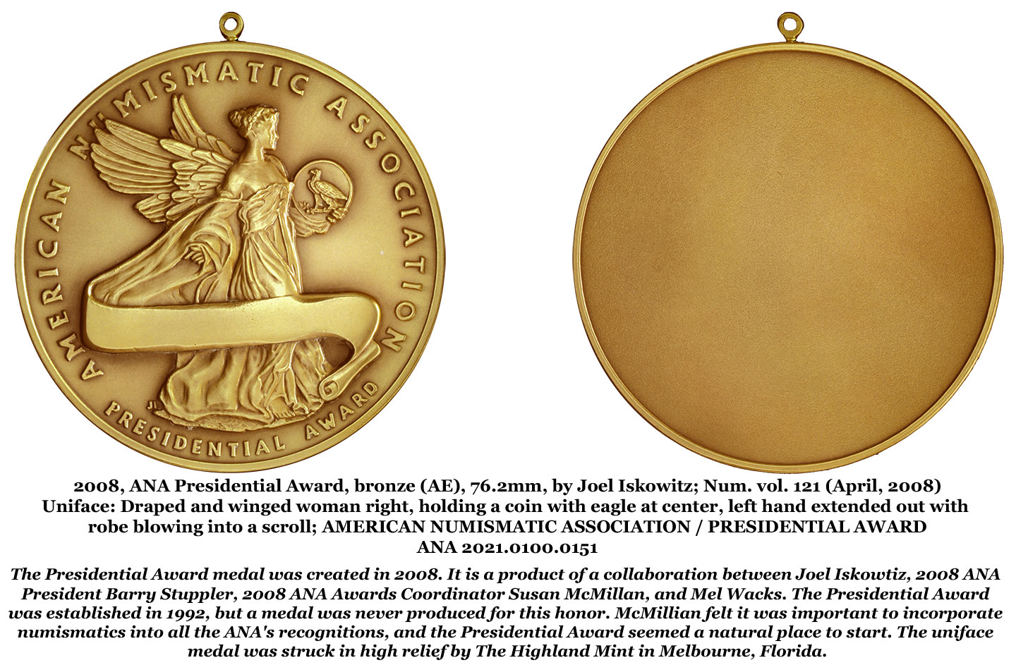 Club and Organization Medals - American Numismatic Association ...